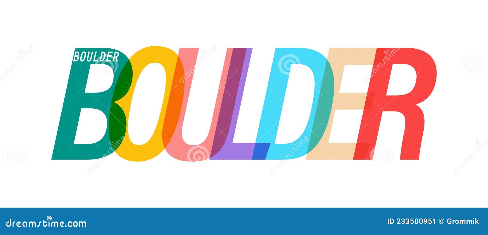 BOULDER. the Name of the City on a White Background Stock Vector ...
