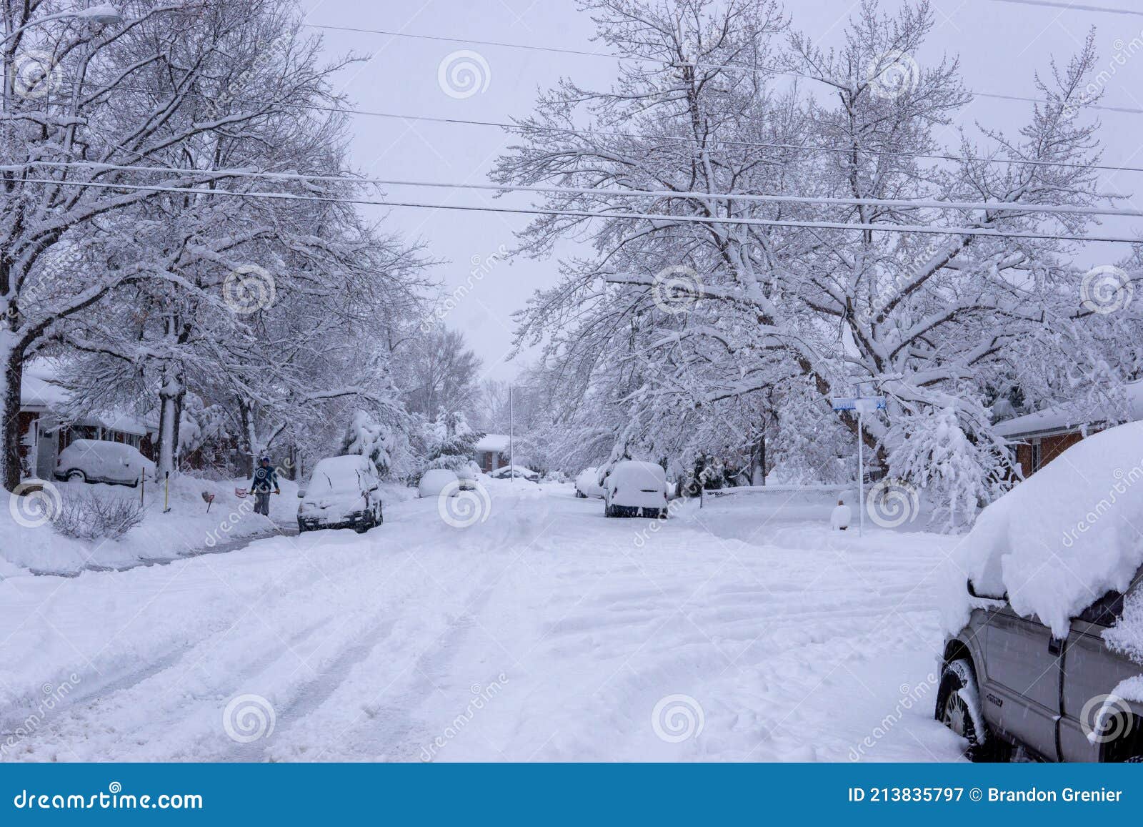 Boulder Streets Covered in Snow after Heavy Snowstorm Editorial ...