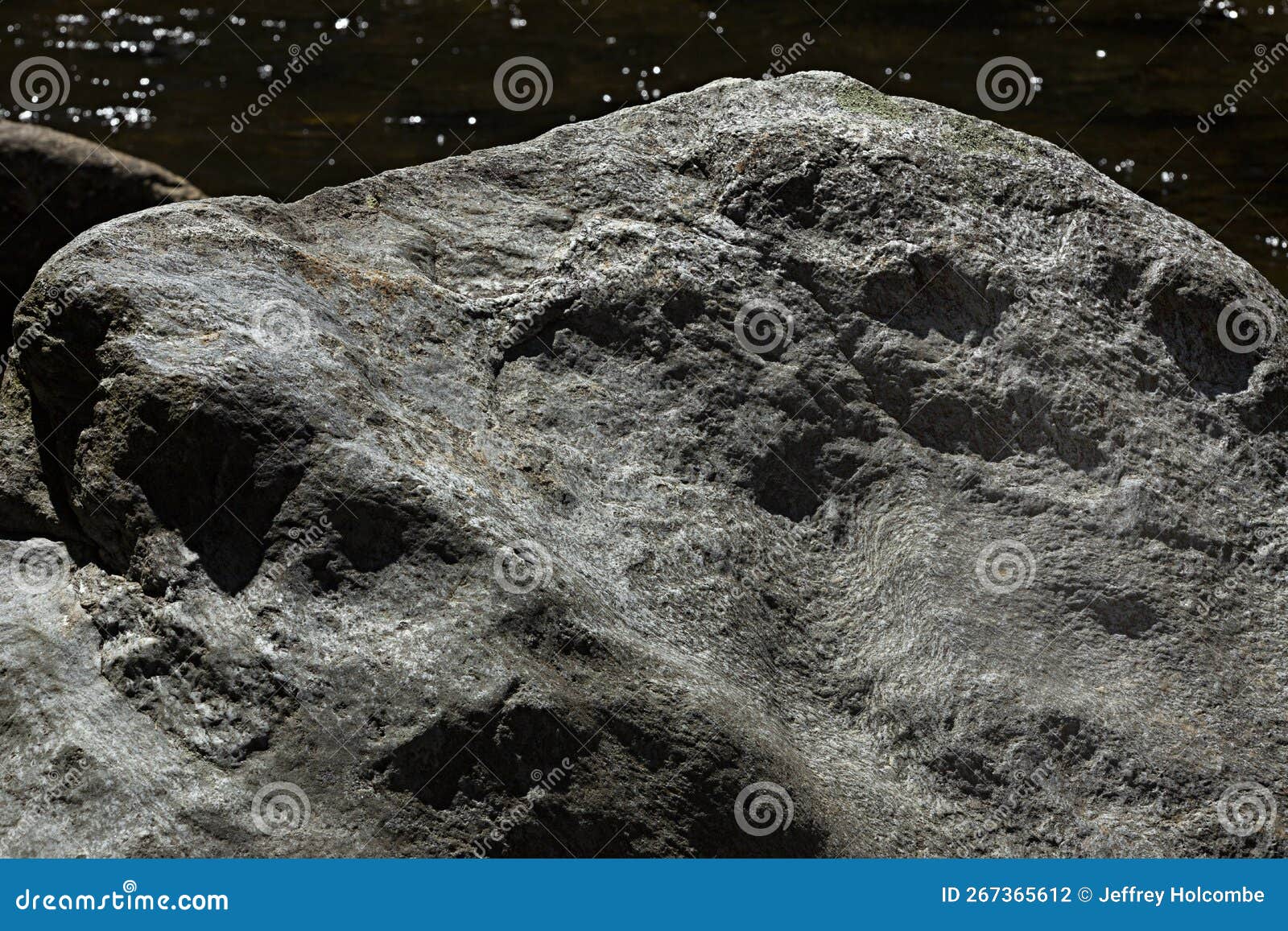 Boulder in the Sugar River that Looks Like the Moon Stock Photo - Image ...