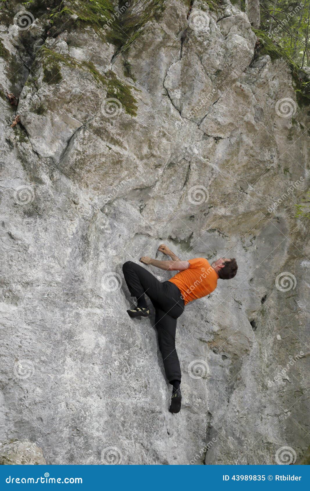 Bouldering man stock image. Image of active, challenge - 43989835