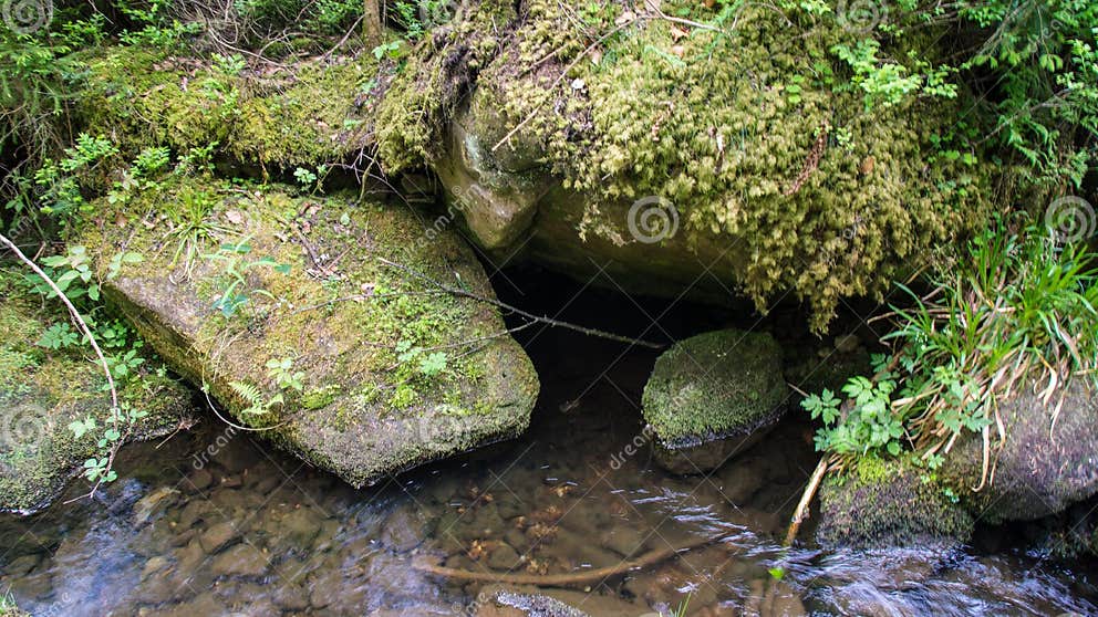 Boulders inside river stock image. Image of outdoor - 143394585