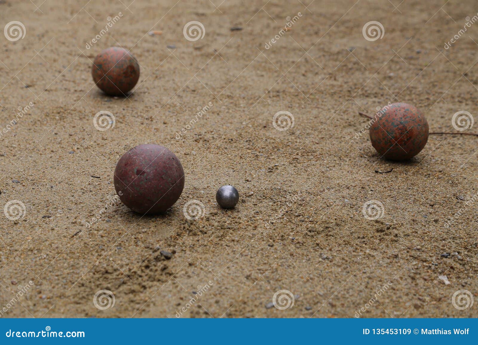 Boule balls stock image. Image of sand, balls, france - 135453109