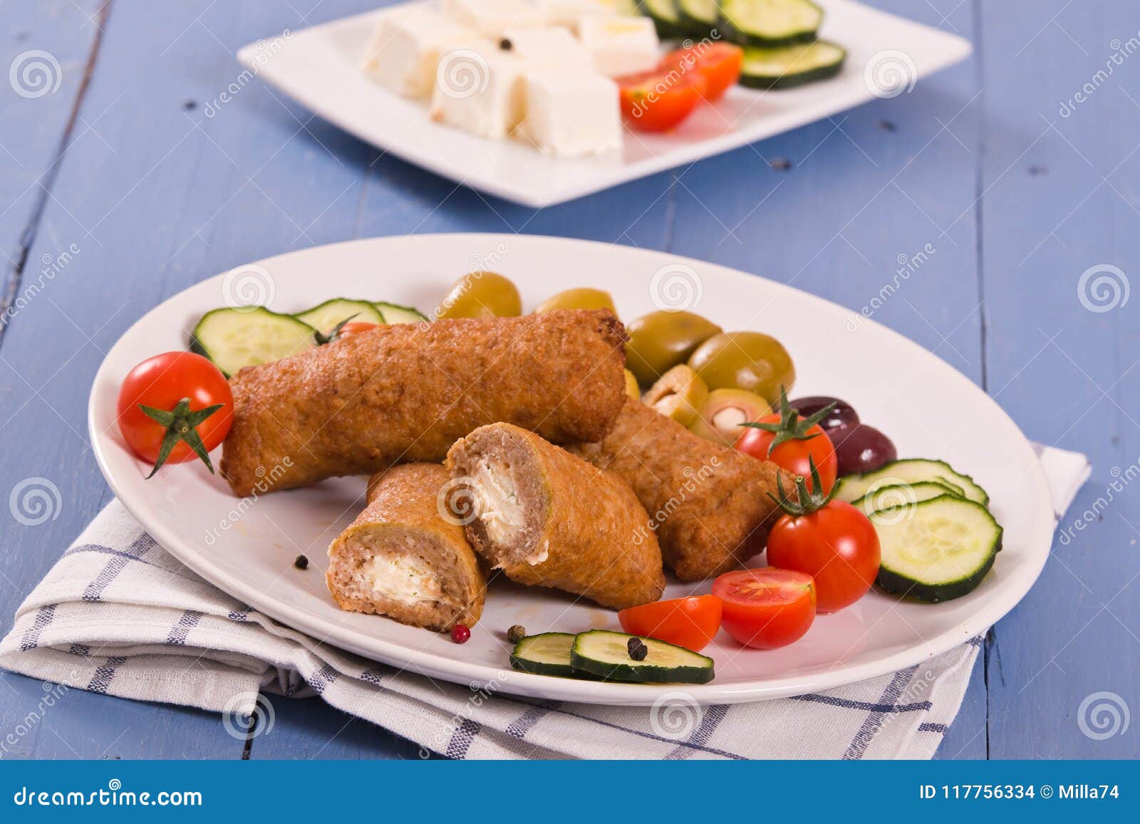 Boulettes De Viande De Grec De Bifteki Photo stock - Image du fini ...