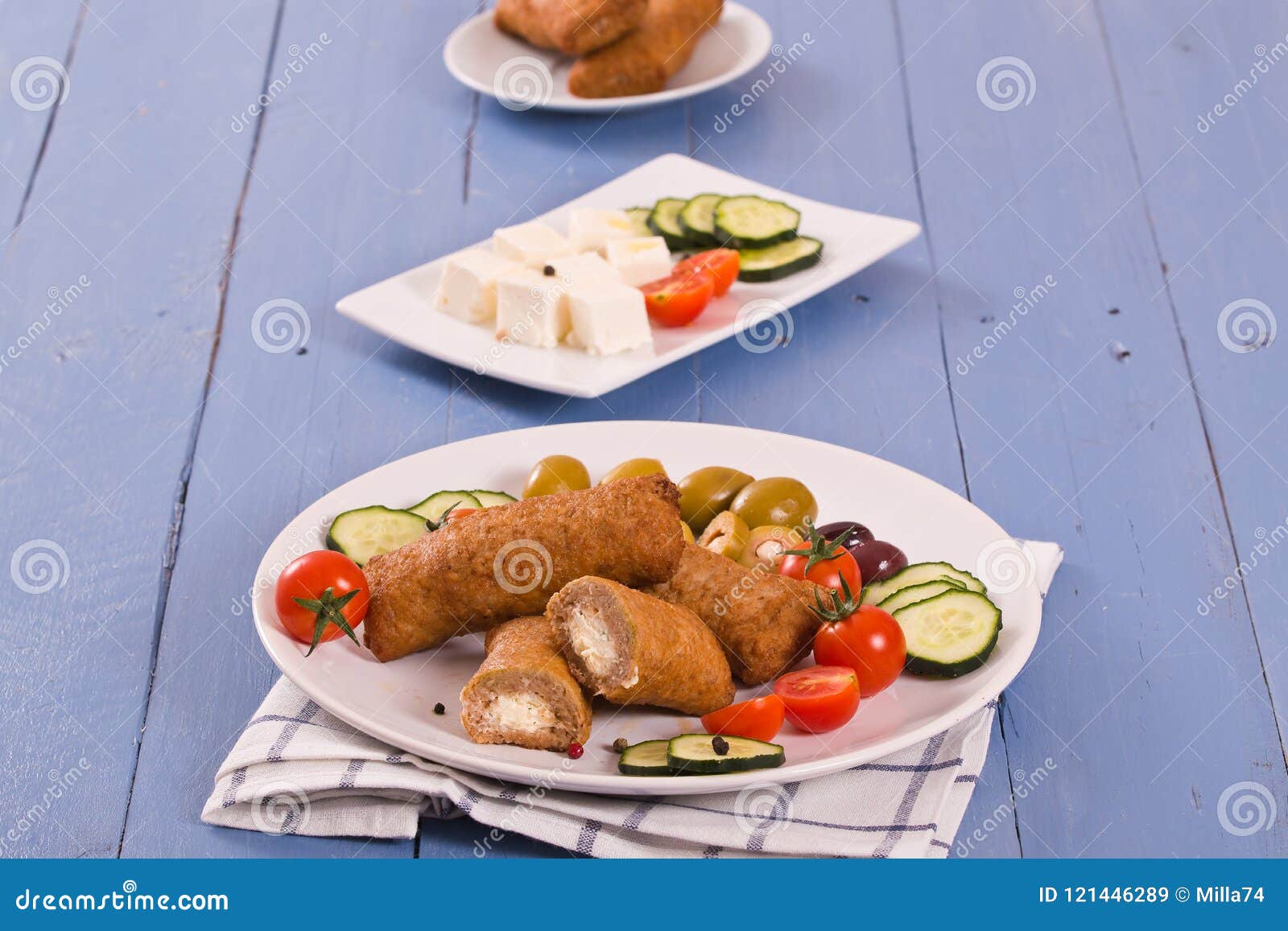 Boulettes De Viande De Grec De Bifteki Image stock - Image du croûte ...