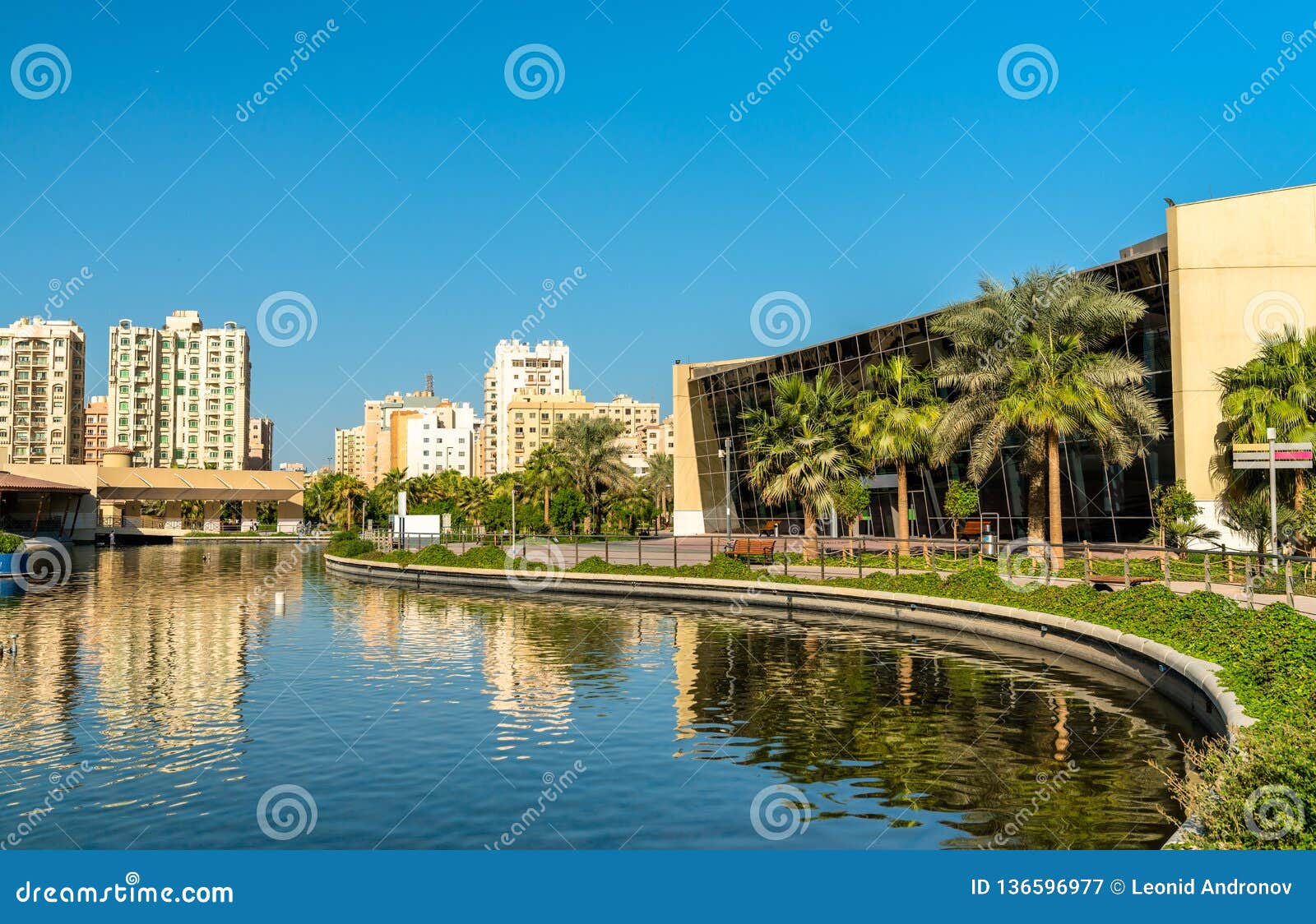Boulevard Park in Salmiya, Kuwait Stock Image - Image of landmark, palm ...