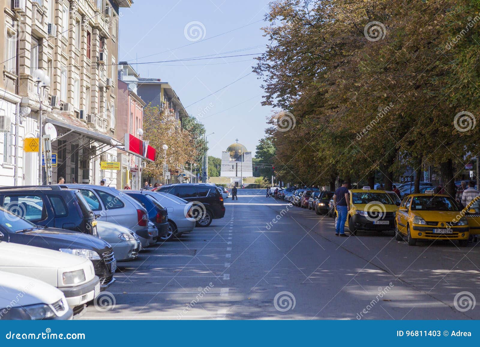 Boulevard Parking Line from Ruse City Editorial Stock Photo - Image of ...