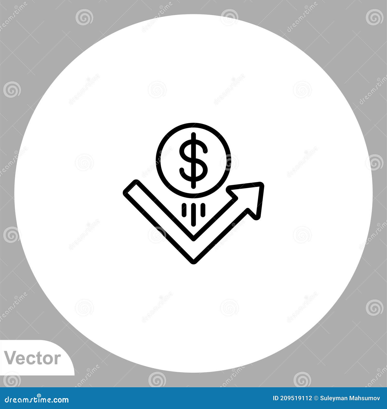 Bounce Back Vector Icon Sign Symbol Stock Vector - Illustration of give ...