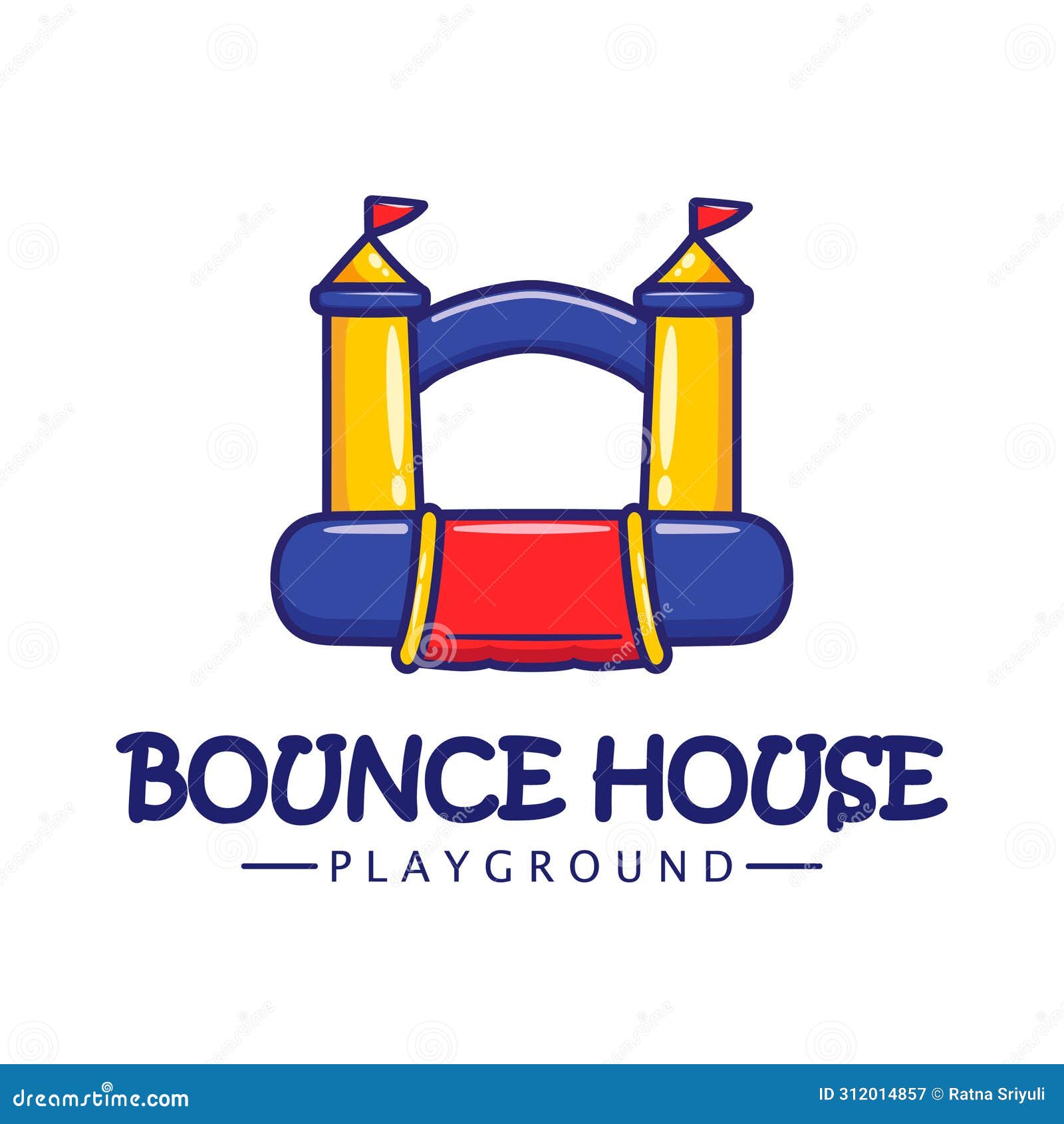 Bounce House Design Vector Flat Isolated Illustration Stock Vector ...