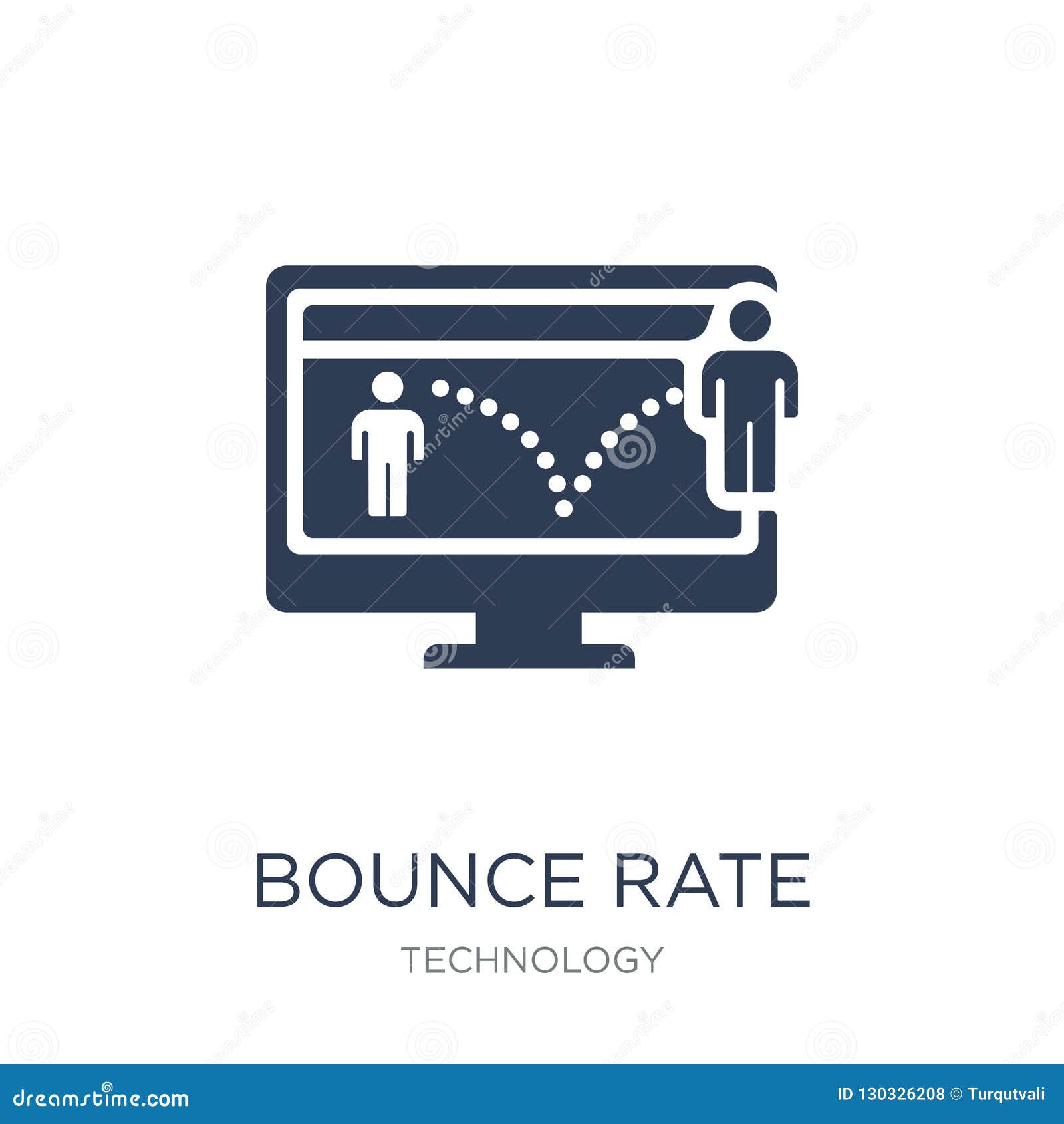 Bounce Rate Icon. Trendy Flat Vector Bounce Rate Icon on White B Stock Vector - Illustration of ...