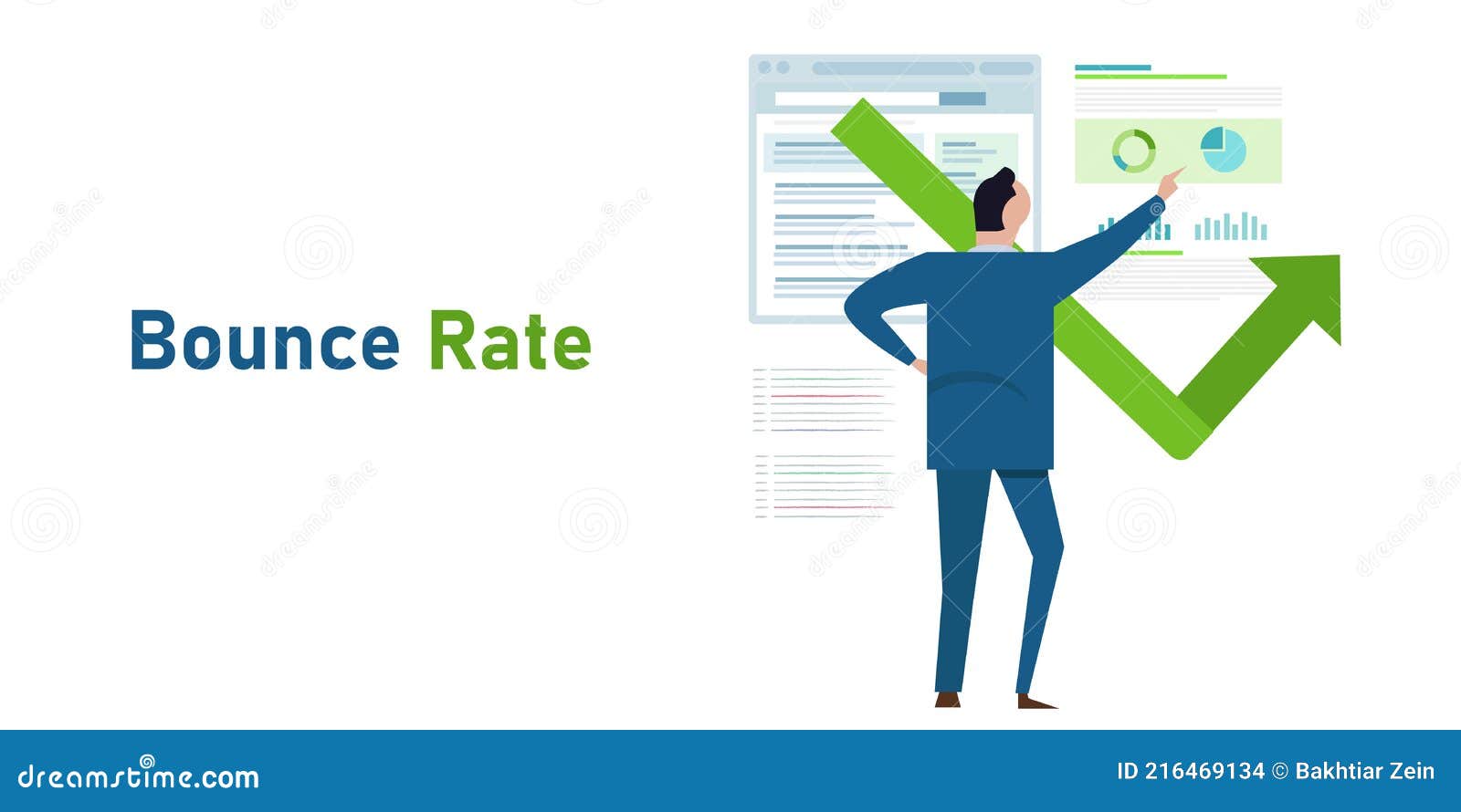 Bounce Rate Number of Visitor Leave Exit from Website Analytics Website ...