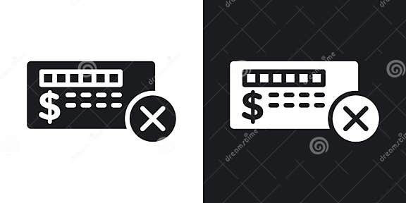 Bounced check icon vector stock illustration. Illustration of bounced ...