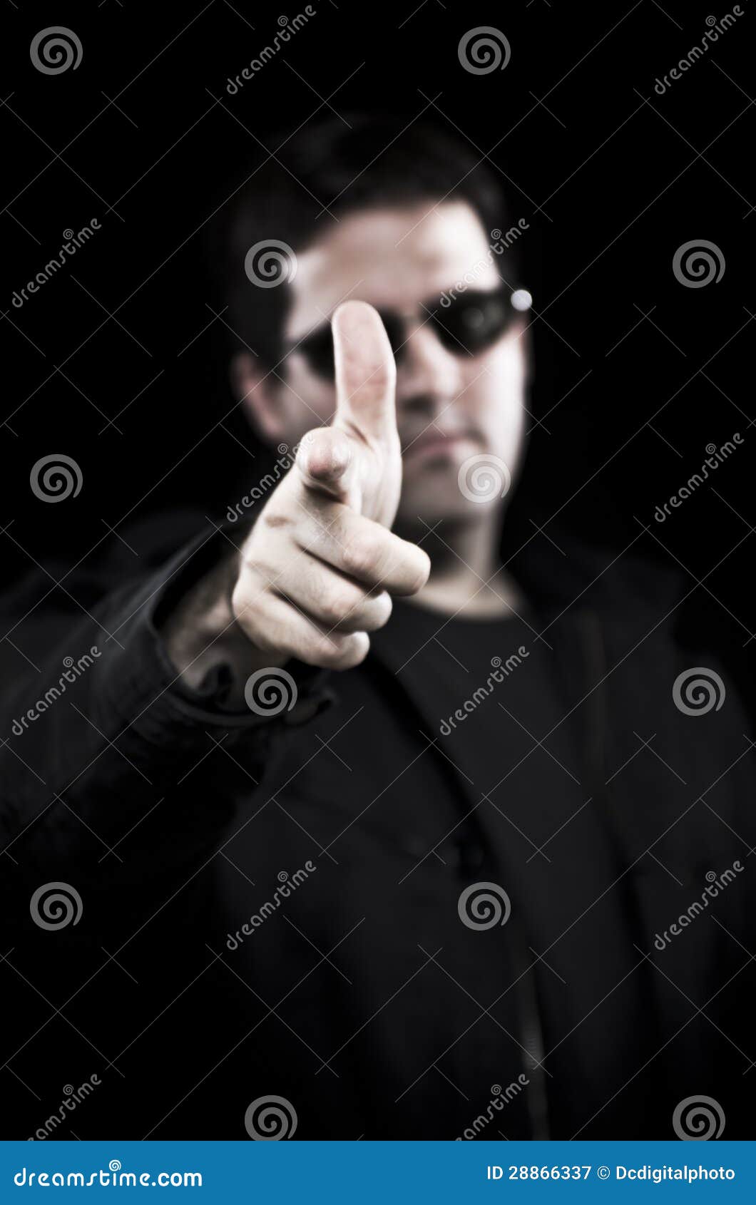 Bouncer points the finger stock image. Image of opposition - 28866337