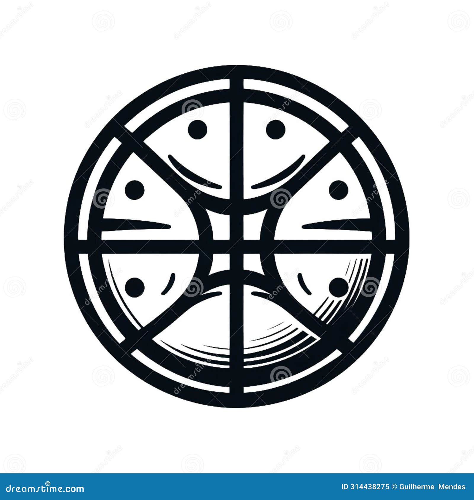 Bouncing Ball Icon: Basketball Vector Stock Illustration - Illustration ...