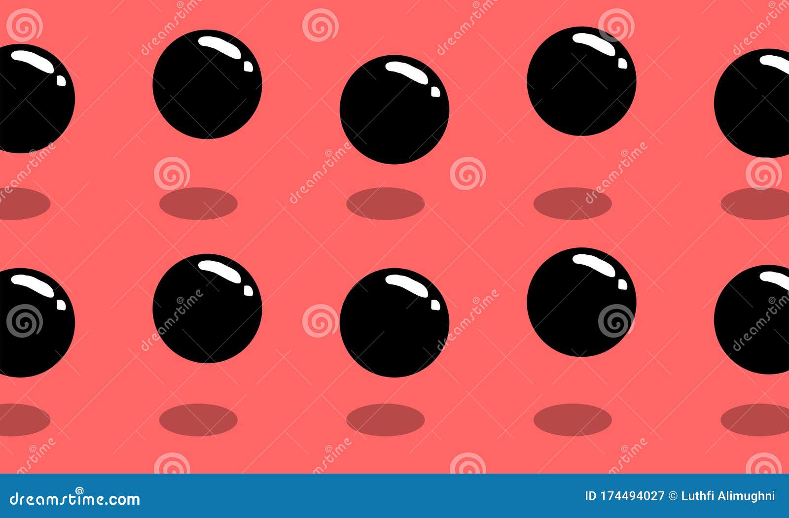 Bouncing Black Ball Pattern Vector Stock Vector - Illustration of chart ...
