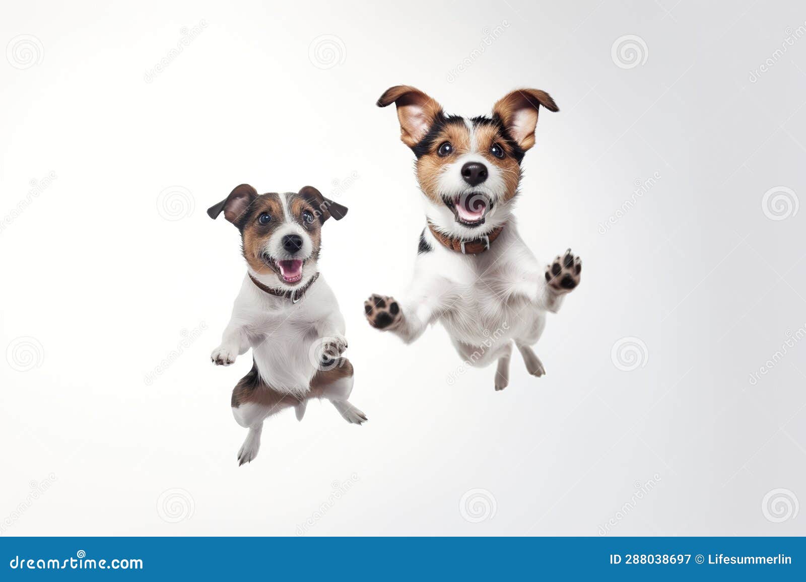 Bouncing Canine Joy: Happy Jumping Dogs Stock Image - Image of jumping ...