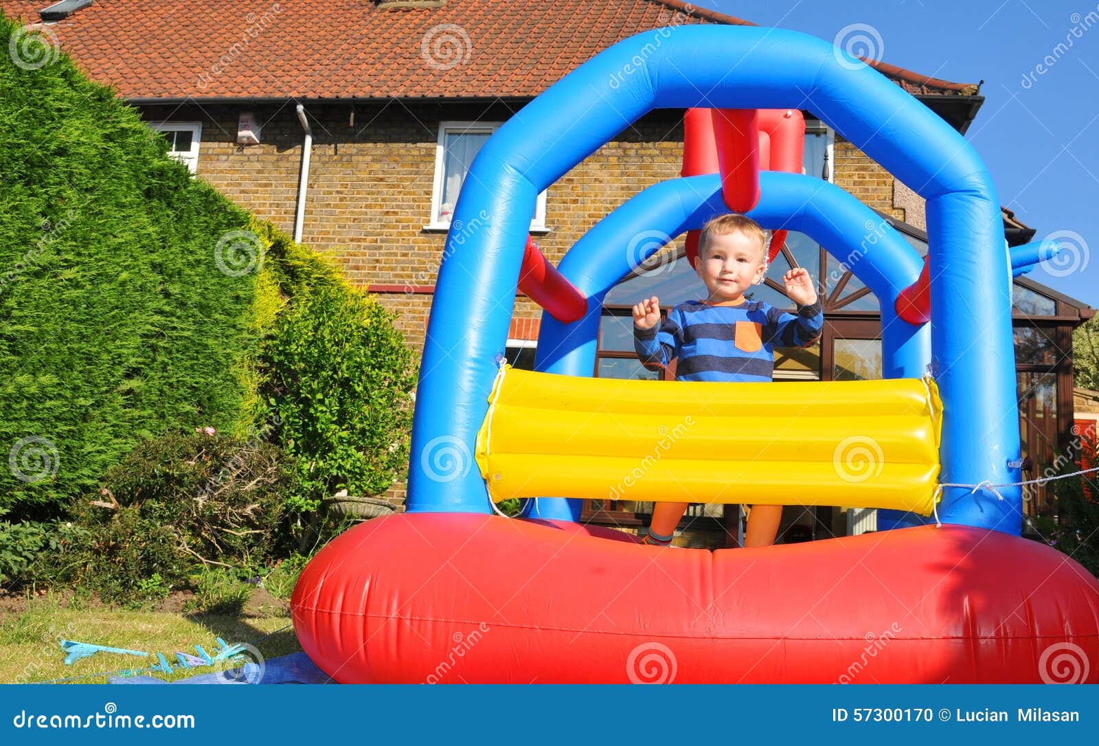 Bouncing castle stock photo. Image of children, inflatable - 57300170