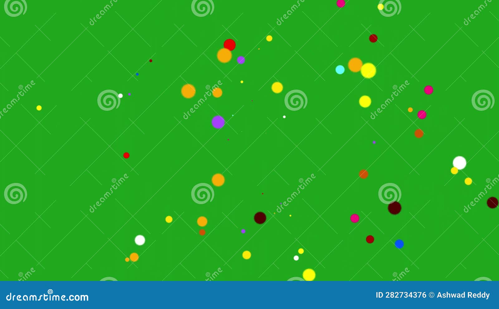 Bouncing Colorful Dot Particles Green Screen Motion Graphics Stock ...