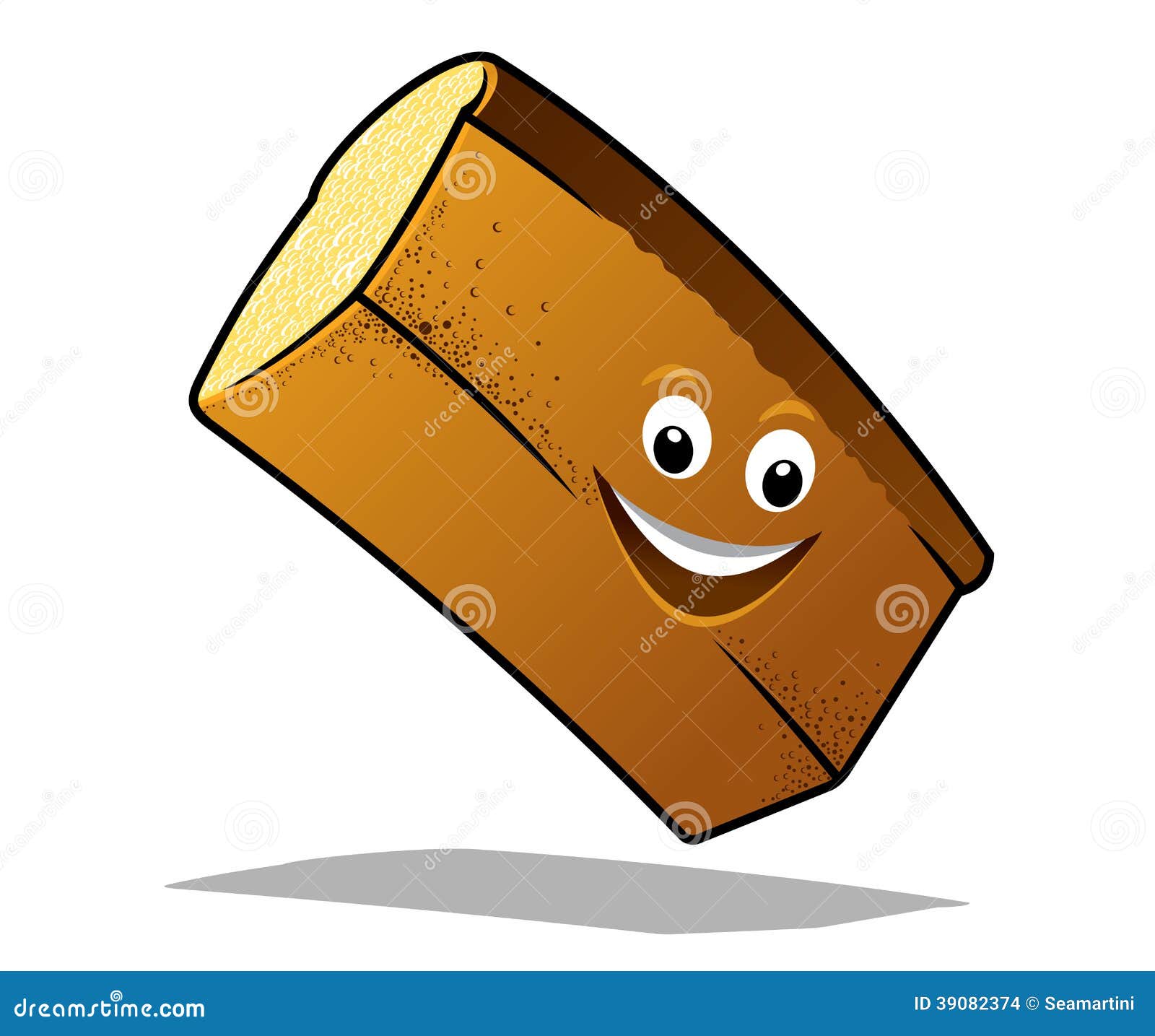 Bouncing Happy Loaf of Fresh Bread Stock Vector - Illustration of ...