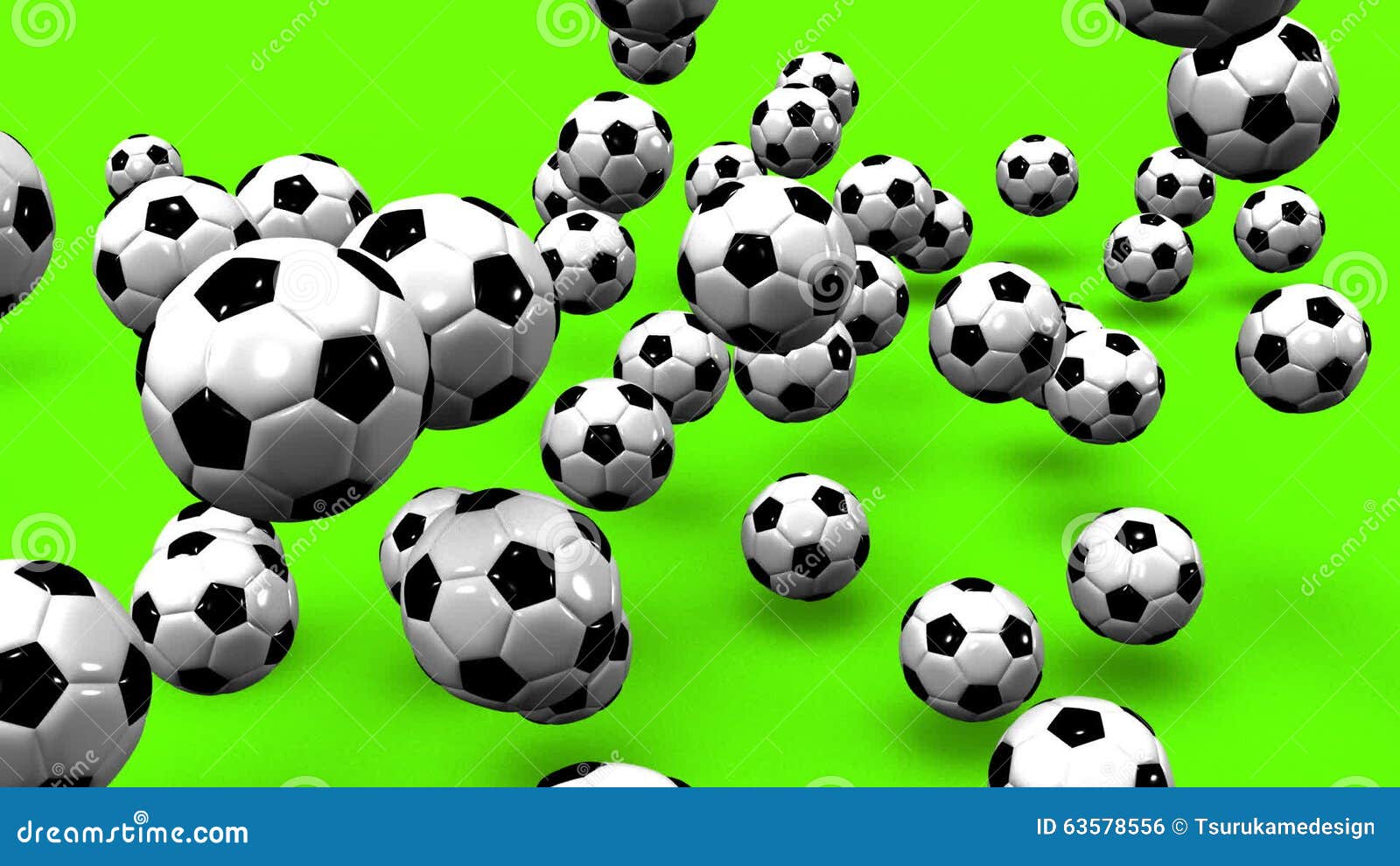 Bouncing Soccer Balls on Green Background Stock Footage - Video of coat ...