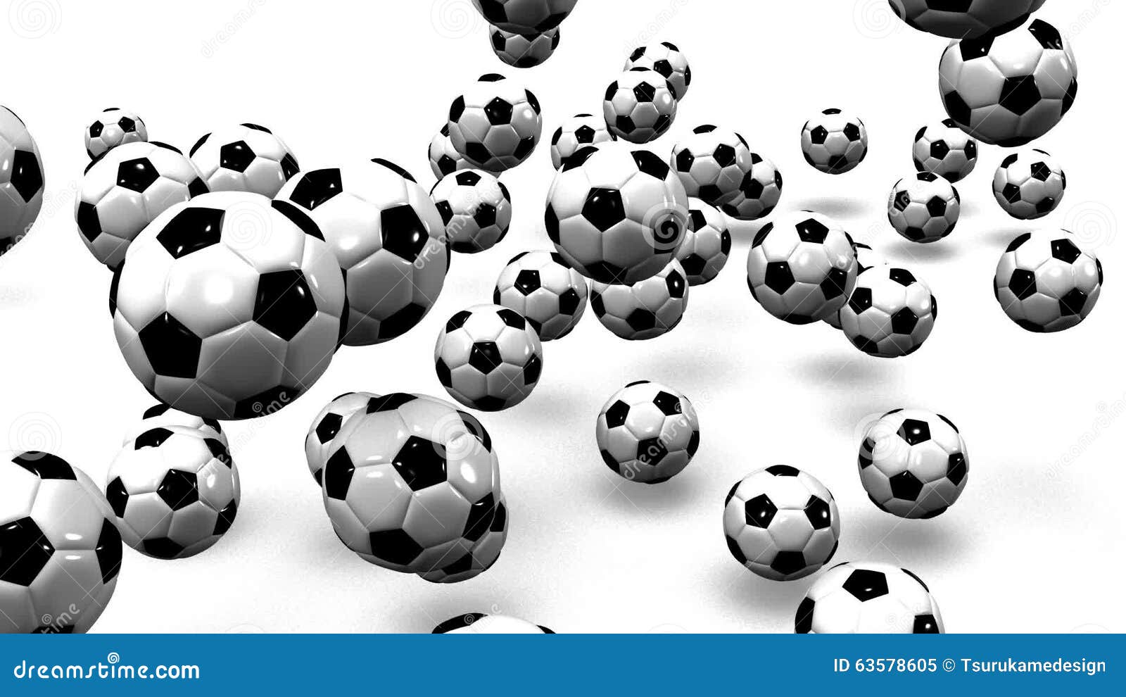 Bouncing Soccer Balls on White Background Stock Video - Video of sport ...