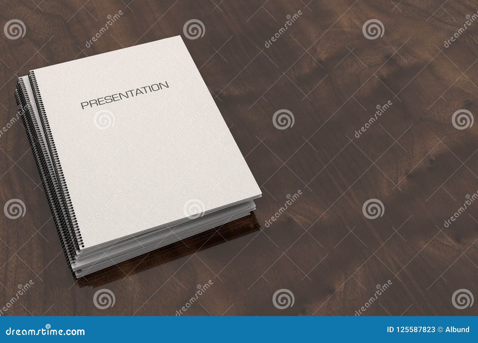 Bound Presentation Booklet Pile Stock Image - Image of company ...