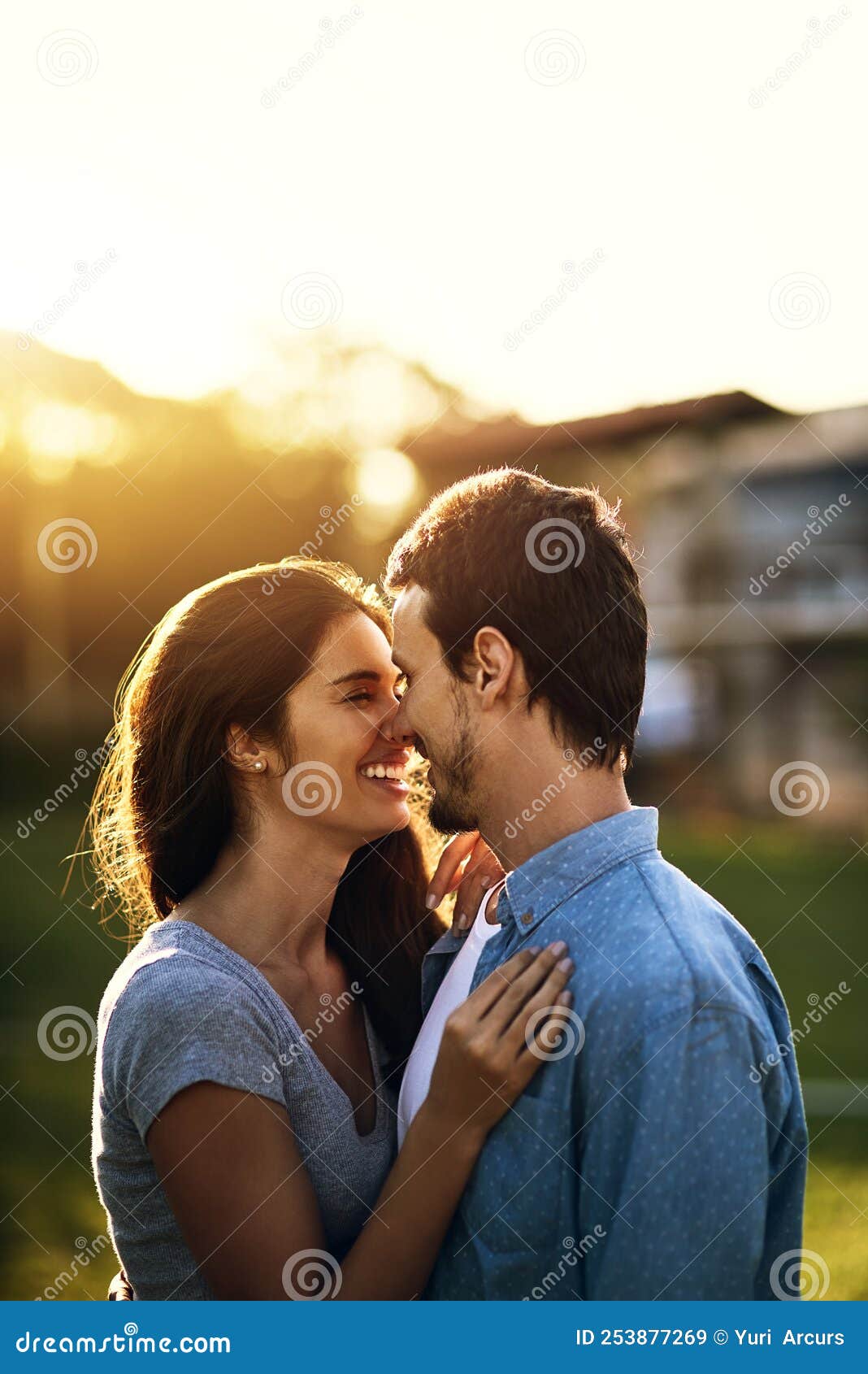 Bound Together by True Love. an Affectionate Young Couple Bonding ...