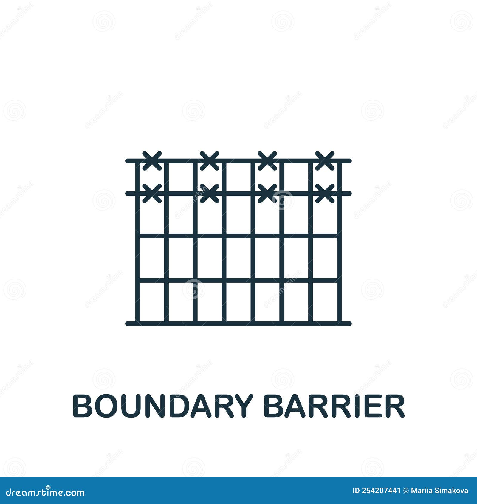 Boundary Barrier Icon. Line Simple Line Protest Icon for Templates, Web ...