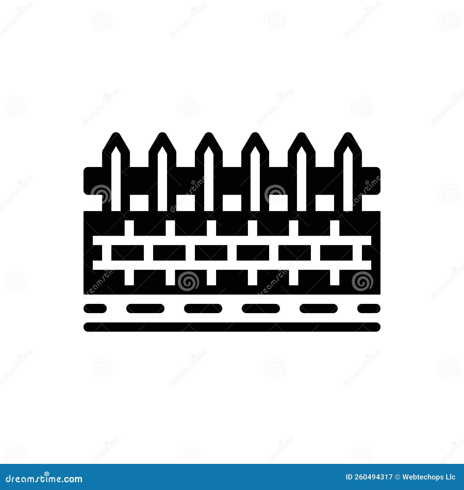 Black Solid Icon for Boundary, Frontier and Barrier Stock Vector ...