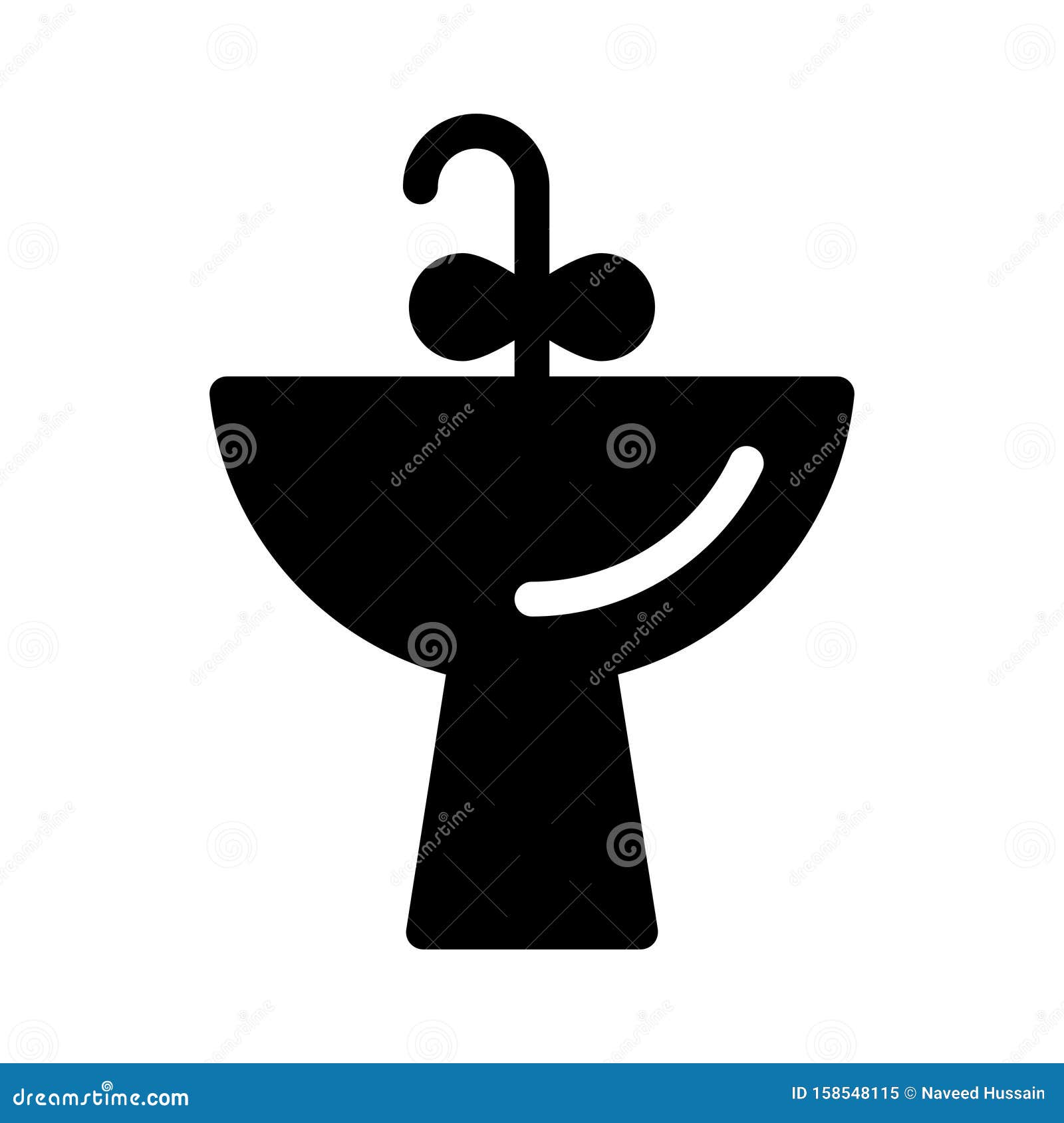 Boundary Glyph Flat Vector Icon Stock Vector - Illustration of symbol ...
