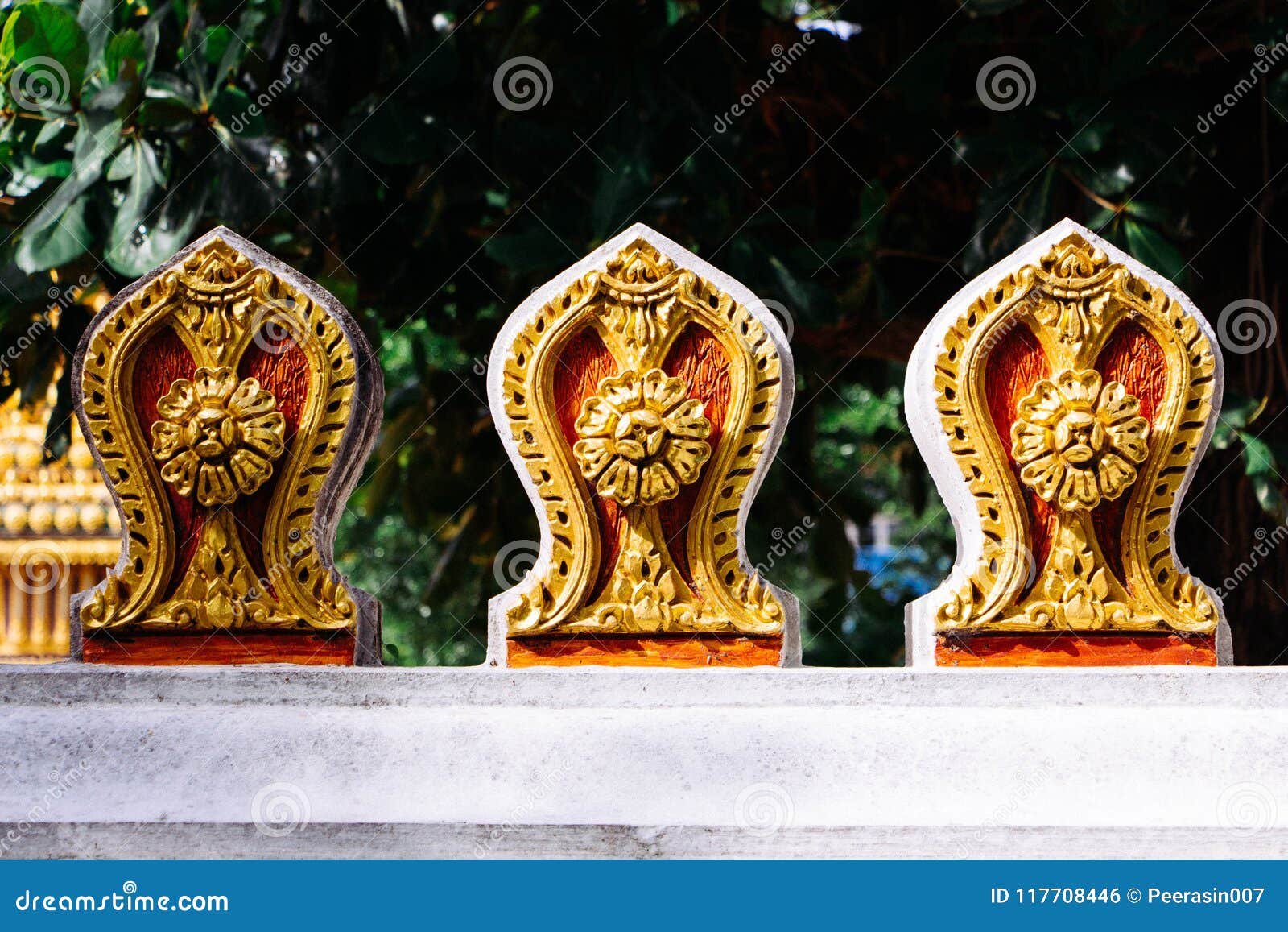 Boundary Marker of a Temple Stock Photo - Image of statue, buddhism ...