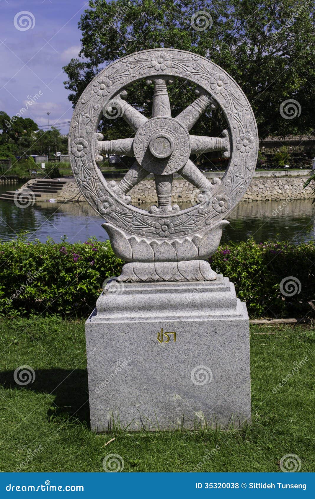 Boundary Marker of a Temple Stock Photo - Image of decorative, faith ...