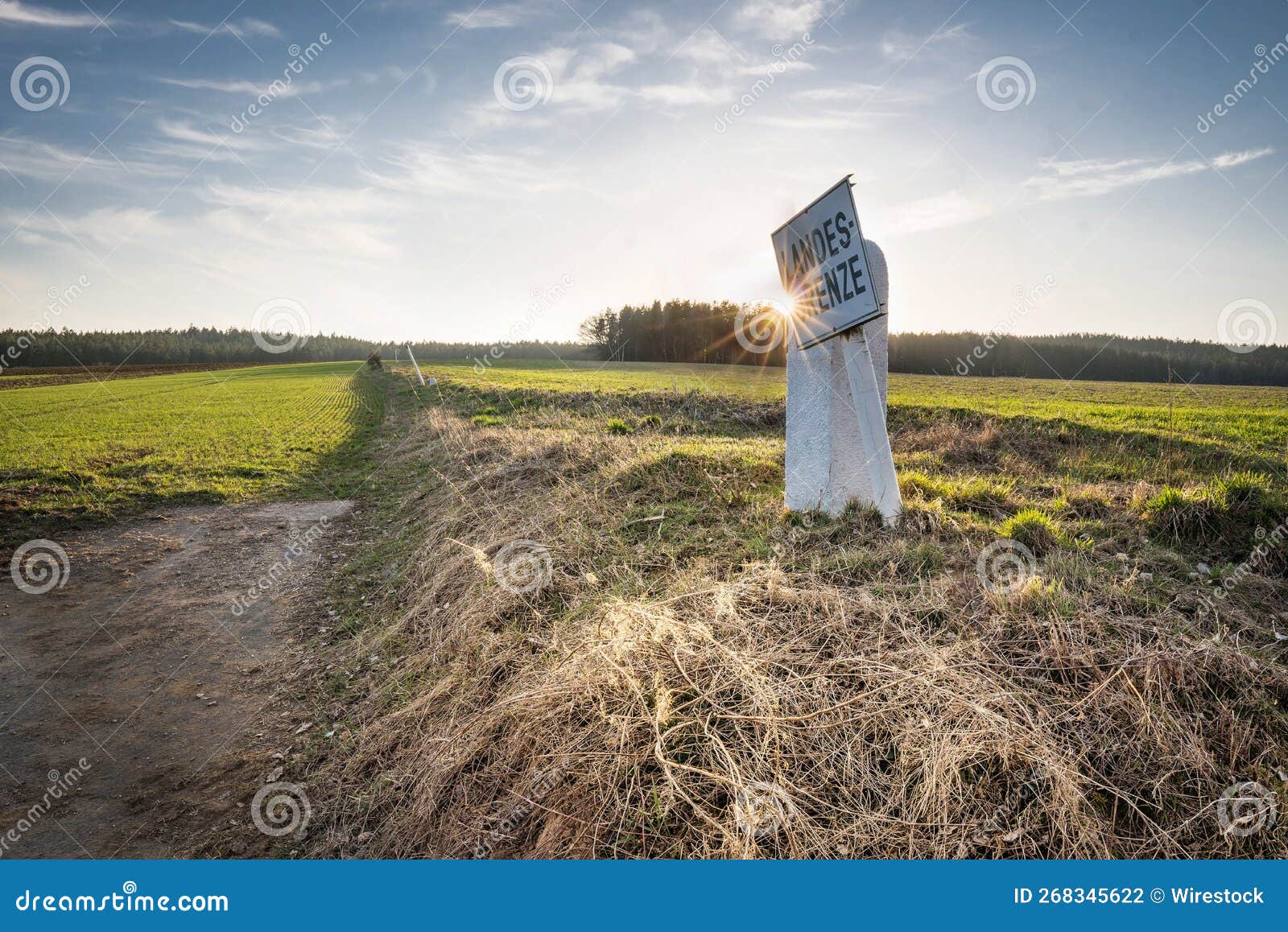 National Border Roadsign Entering Federal Republic Of Germany, With ...