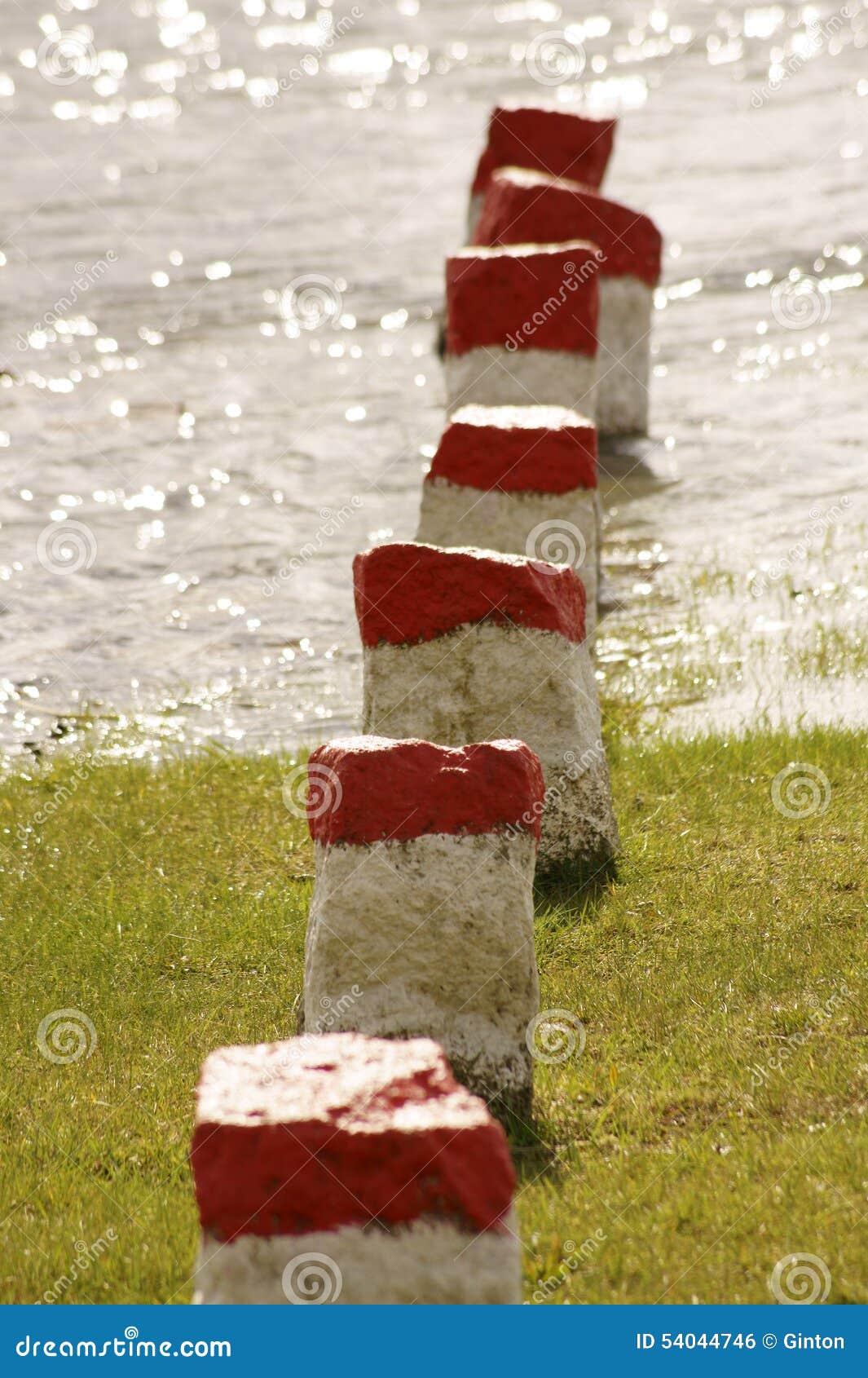 Boundary Stones in the River Stock Photo - Image of lighting, safety ... Boundary Stones in the River Stock Photo - Image of lighting, safety ...
