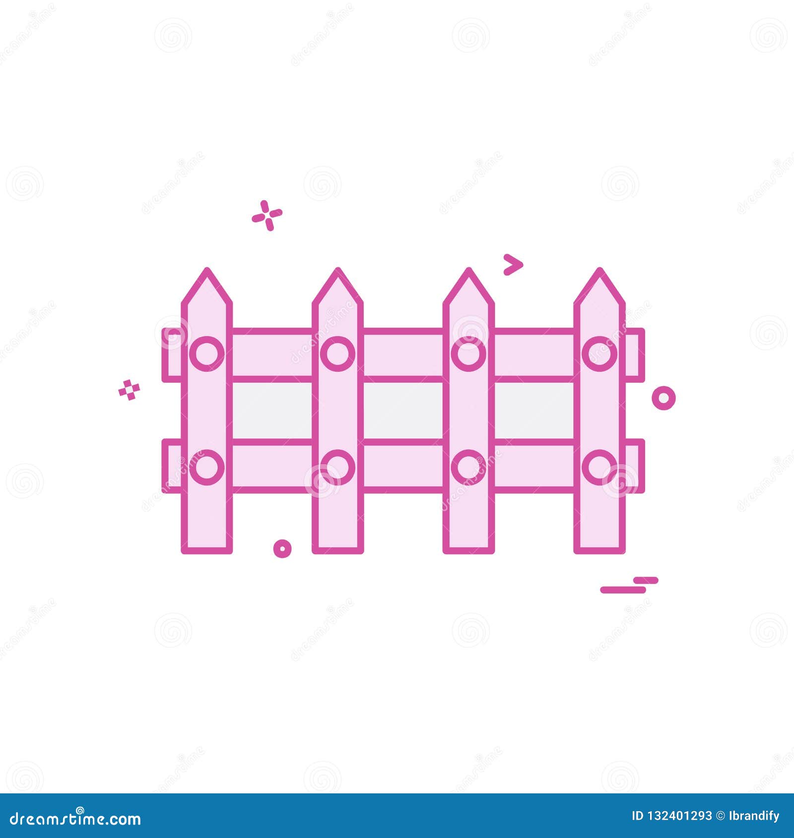 Boundary Wall Icon Design Vector Stock Vector - Illustration of ...