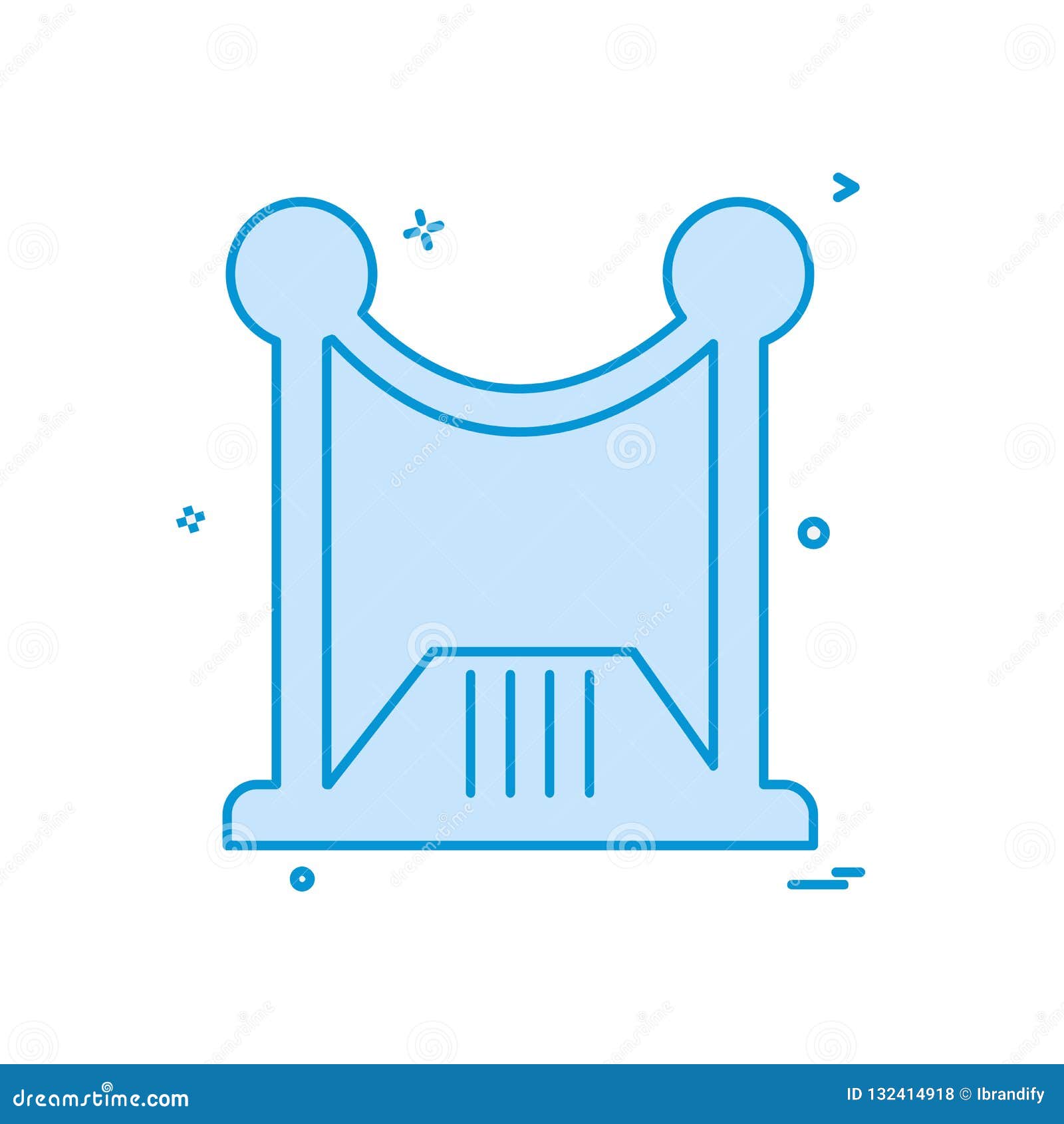 Boundary Wall Icon Design Vector Stock Vector - Illustration of design ...