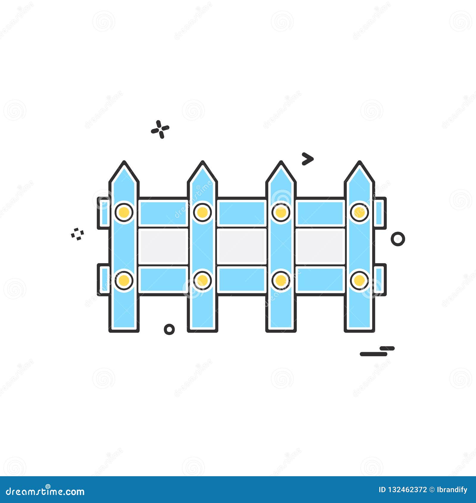 Boundary Wall Icon Design Vector Stock Vector - Illustration of ...