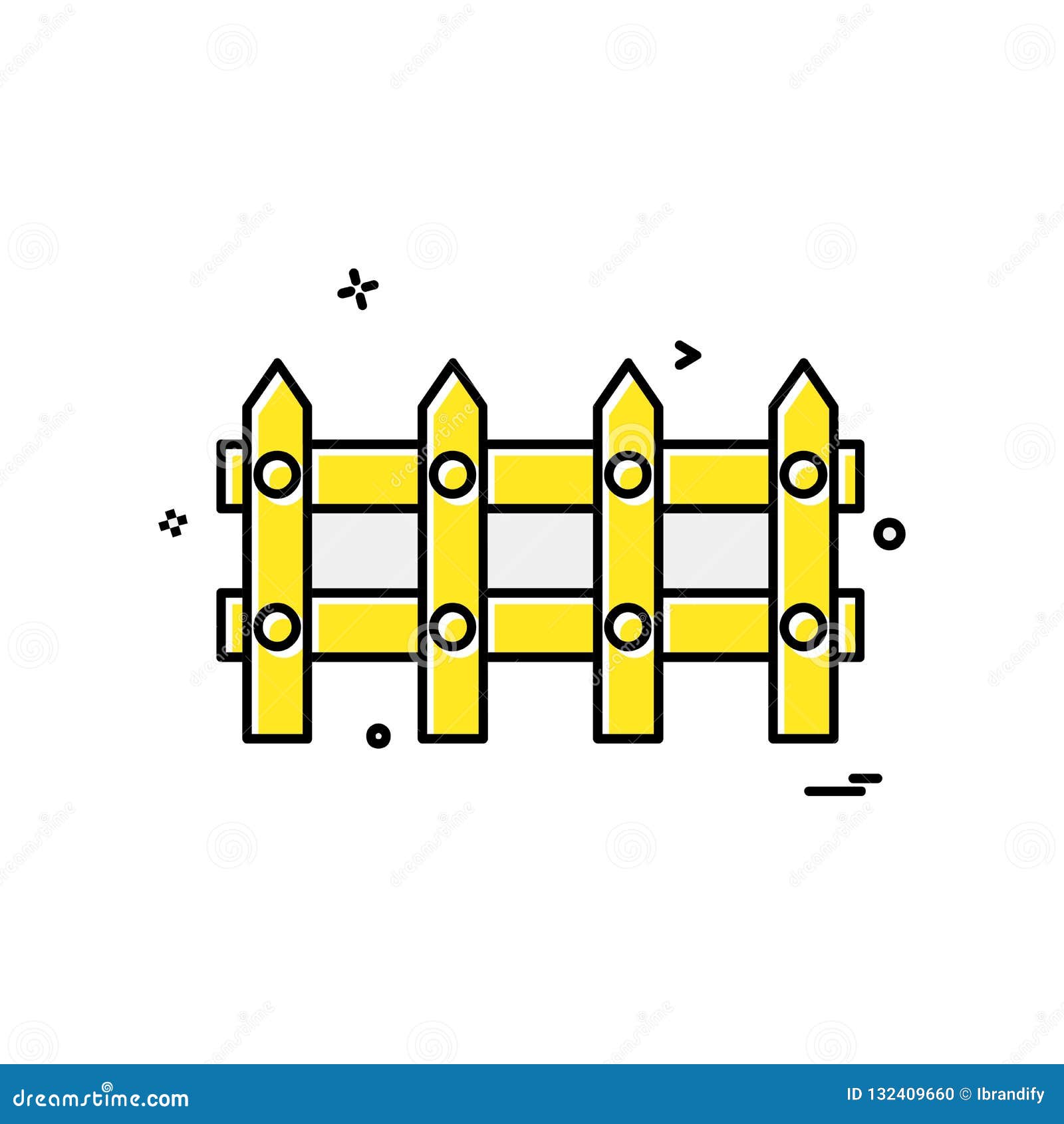Boundary Wall Icon Design Vector Stock Vector - Illustration of ...