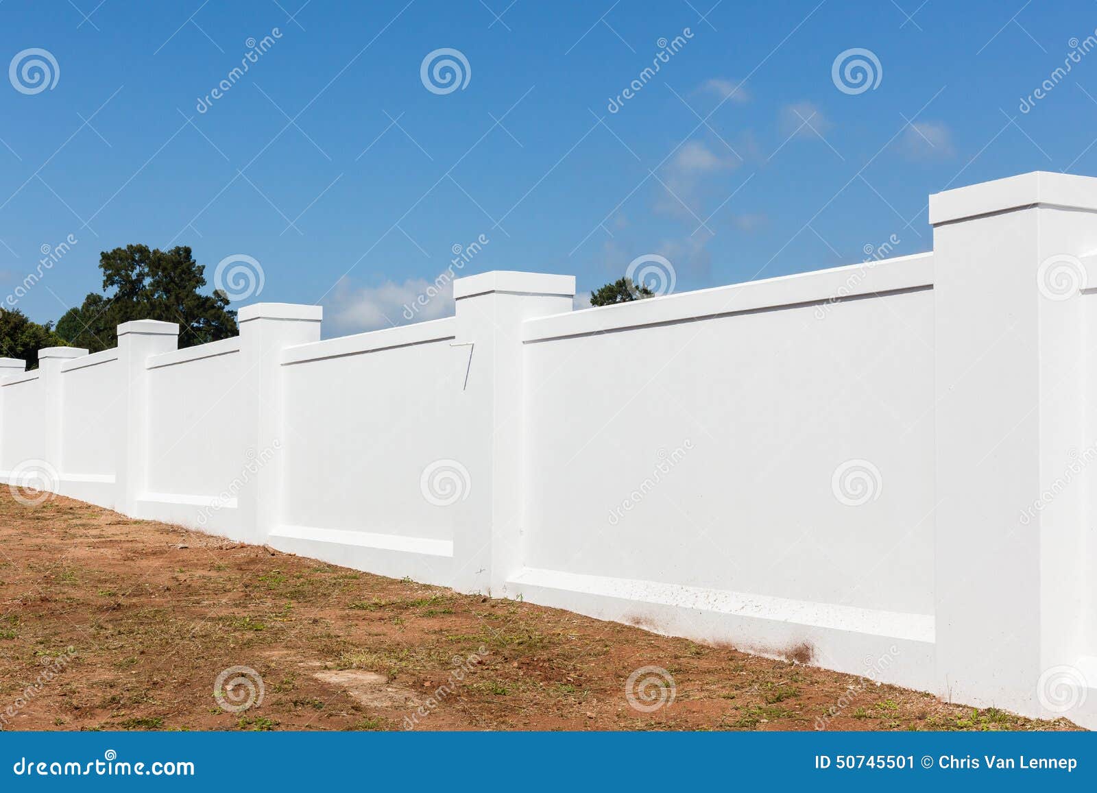 Boundary Wall White stock image. Image of bricks, wall - 50745501