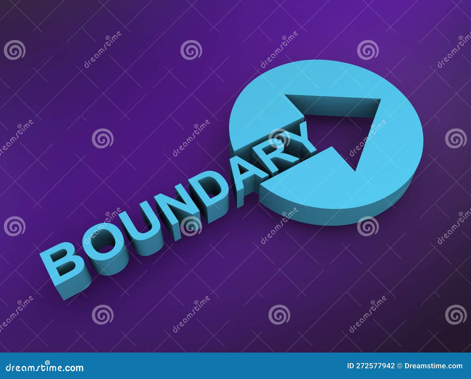 Boundary word on purple stock illustration. Illustration of text ...