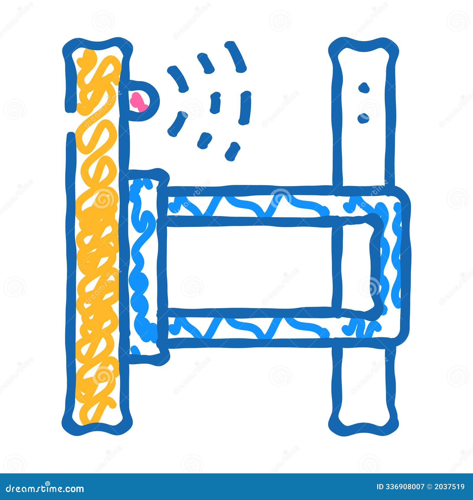 Bounding Frame with Sensor Icon Doodle Illustration Stock Vector ...