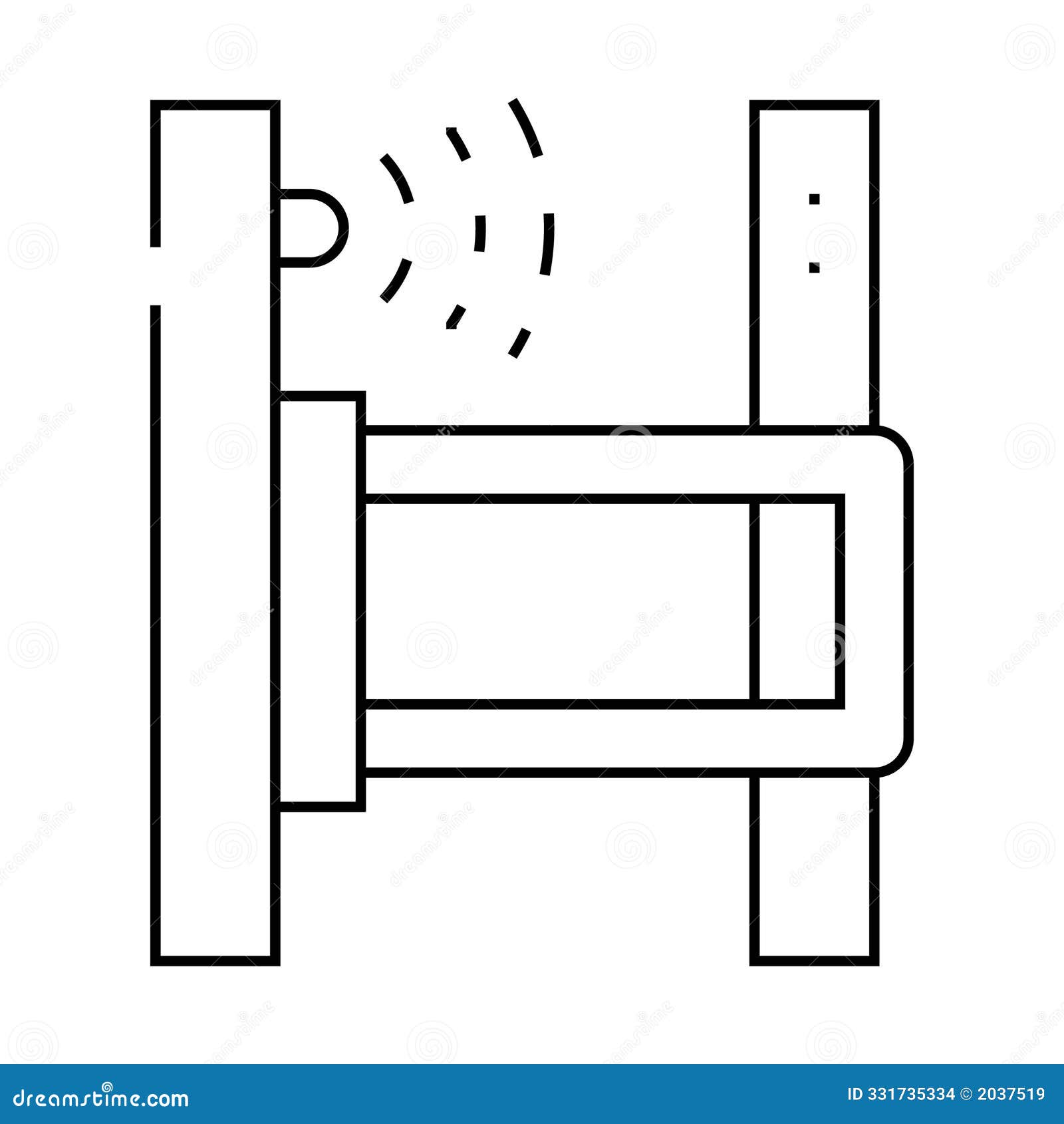 Bounding Frame with Sensor Line Icon Vector Illustration Stock ...
