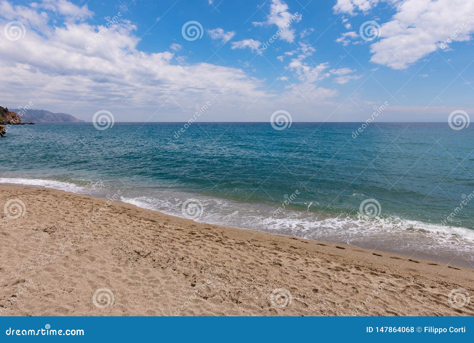 The Boundless Sea Seen from the Beach. Stock Photo - Image of beautiful ...