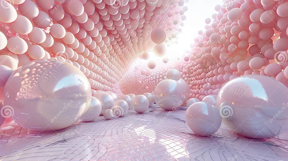 Boundless Space Filled with Spherical Objects Seemingly Defying Gravity ...