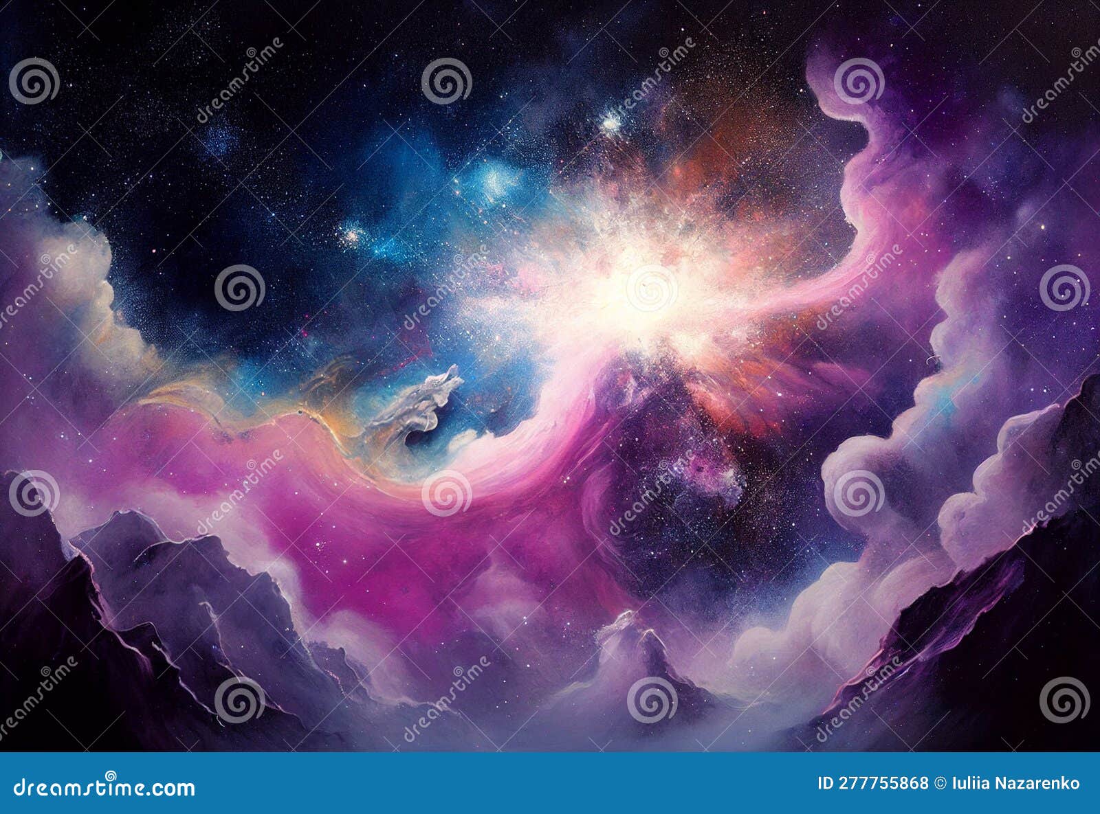 Boundless Space Backdrop Enhanced By The Telescope's Elegant Silhouette ...