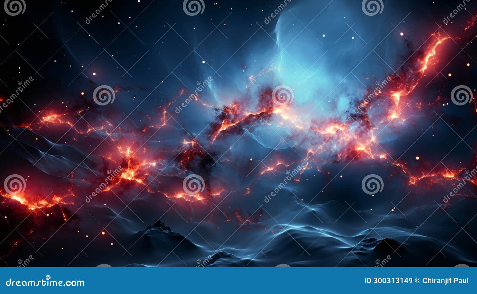 Boundless Universe with Stars Neural Network Stock Illustration ...