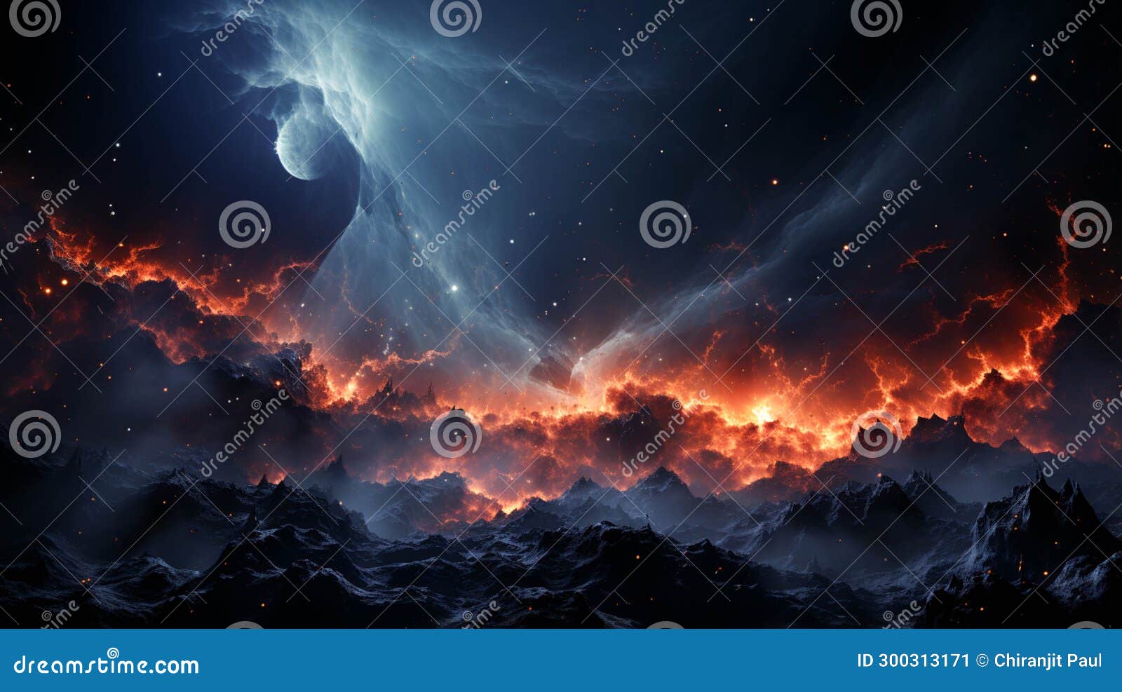 Boundless Universe with Stars Neural Network Stock Image - Image of ...