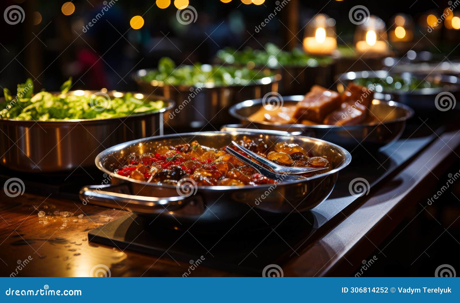 A Bountiful Buffet Table Overflowing with Delicious Food Options. a ...