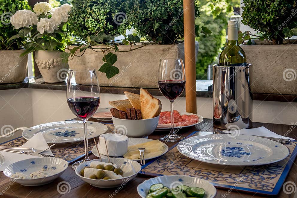 Bountiful table stock image. Image of dish, claret, eating - 93792767