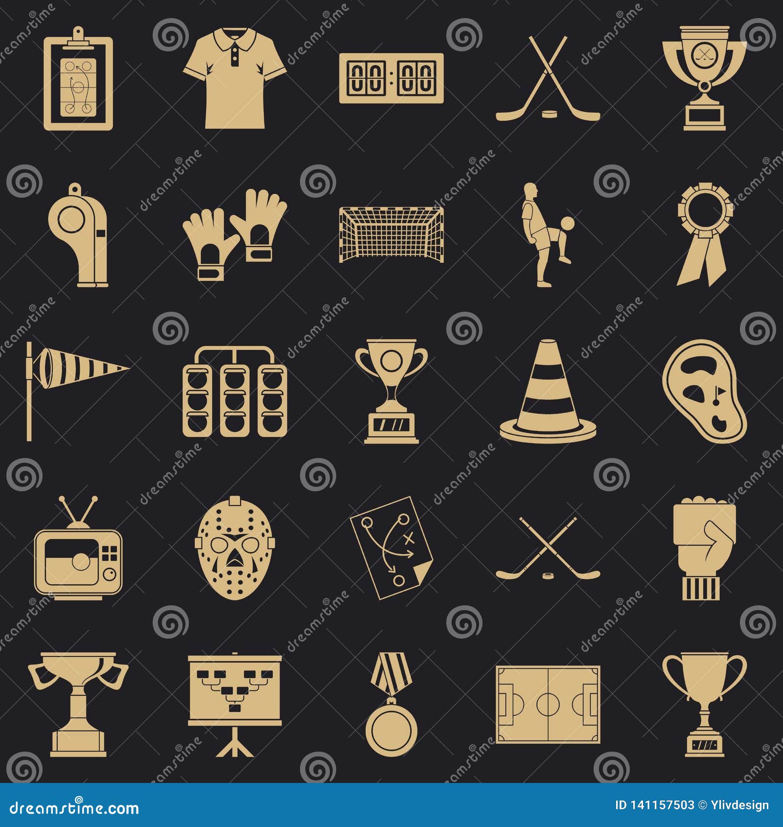 Bounty Icons Set, Cartoon Style Stock Vector - Illustration of black ...