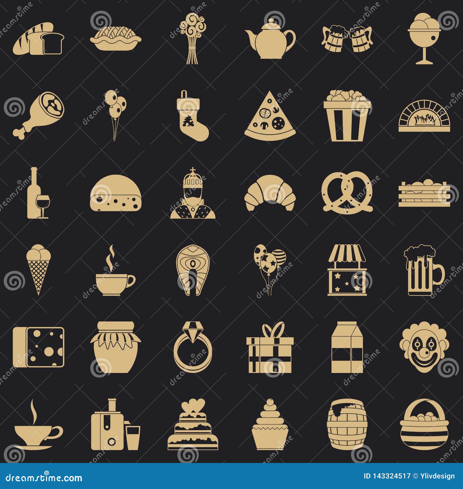 Bounty Icons Set, Simple Style Stock Vector - Illustration of flag ...